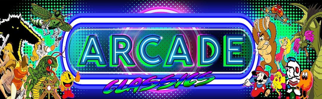 Mame Arcade Multicade Marquee for Reproduction Header/backlit Sign ...