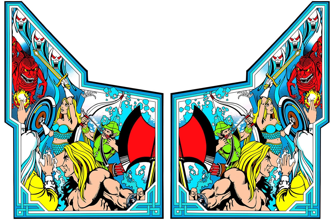 Gauntlet Side Art Panels Arcade Cabinet Graphics Stickers Reproduction ...