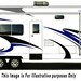 RV, Trailer, Camper, Motorhome Large Vinyl Decals/graphics Kit-k-0010bl ...
