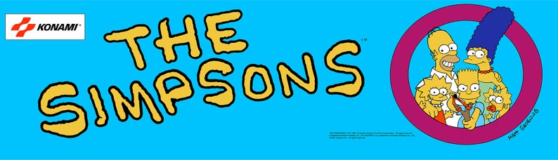 The Simpsons Arcade 1up Marquee for Reproduction Header/backlit Sign - Etsy