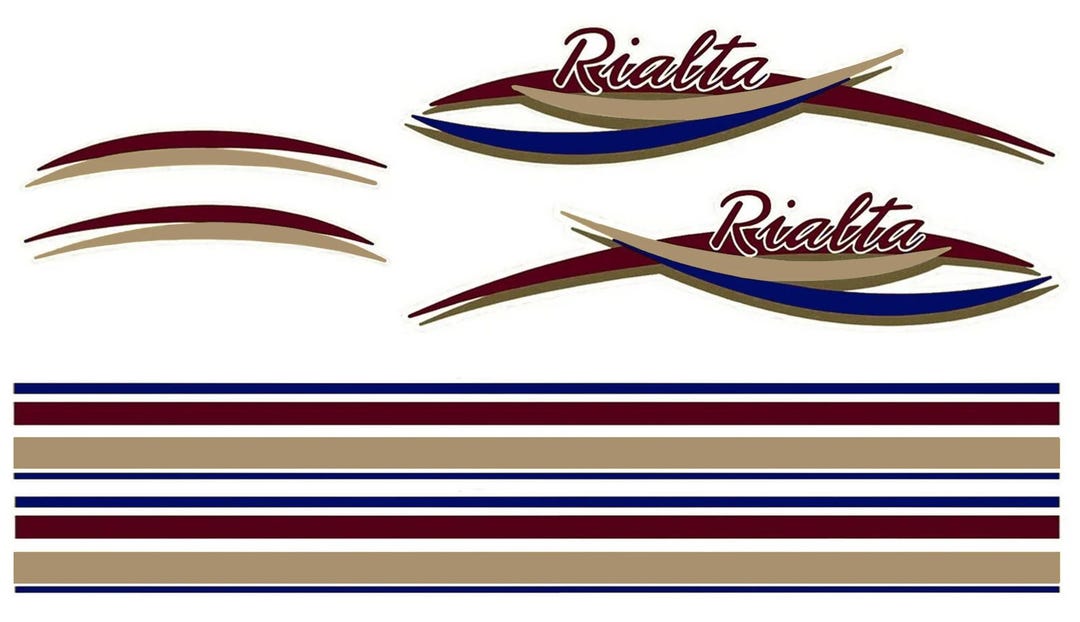 6 RV Camper, Van, Winnebago Rialta Graphics Decals Kit - Etsy