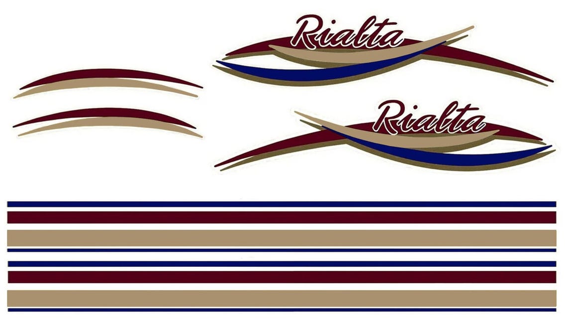 6 RV Camper, Van, Winnebago Rialta Graphics Decals Kit - Etsy