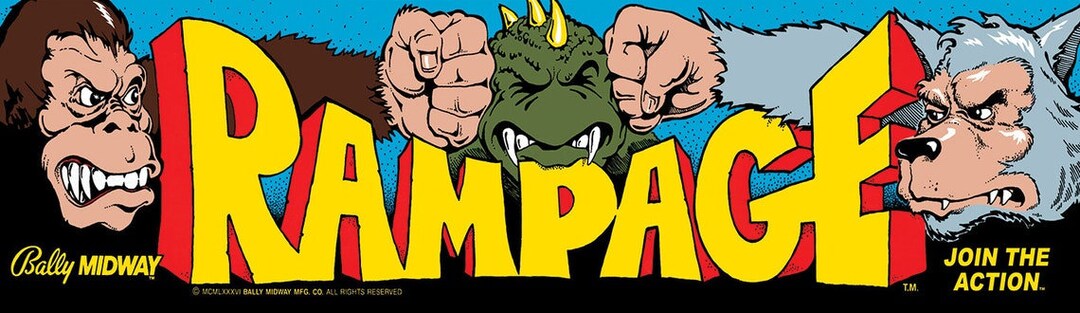 Rampage Arcade Marquee for Reproduction Header/backlit Sign - Etsy