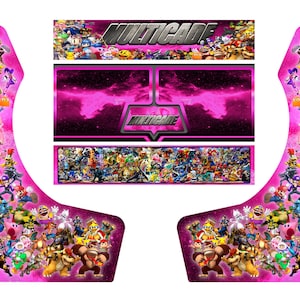 Arcade Classics Multicade Bartop Cabinet Graphics Decals Stickers Set ...