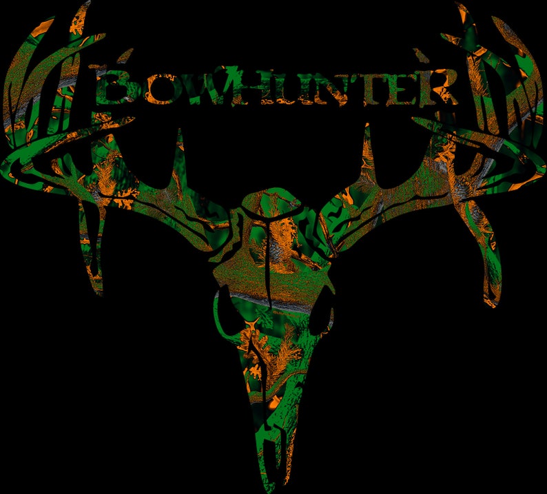 Bow Hunting Deer Skull Camo Graphic Decal Sticker - Etsy