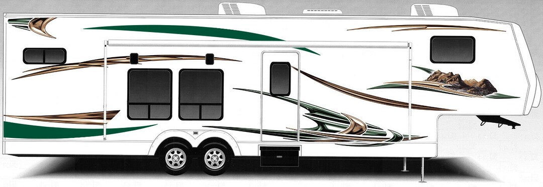 RV, Trailer, Camper, Motorhome Large Vinyl Decals/graphics Kit-k-0006-4 ...