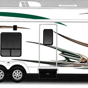 RV, Trailer, Camper, Motorhome Large Vinyl Decals/graphics Kit-k-0006-4 ...