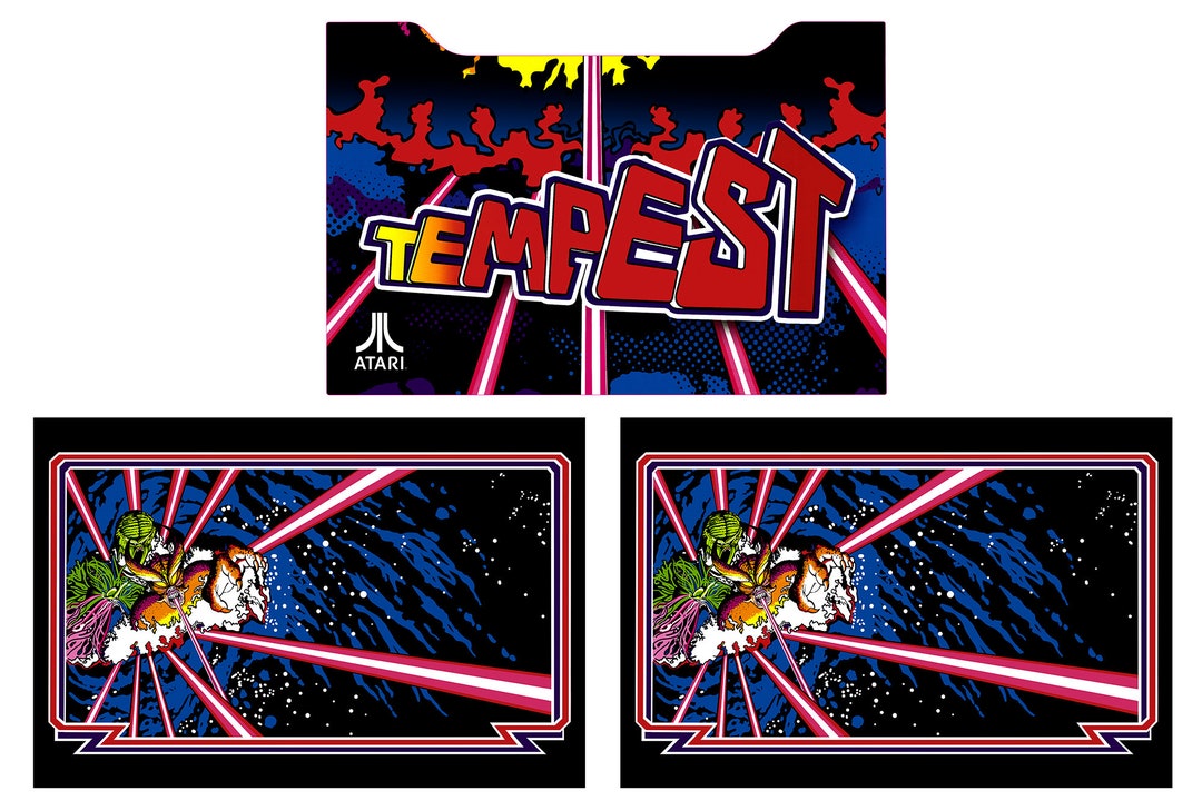 Tempest Arcade 1up Cabinet Riser Graphics Decals Stickers - Etsy