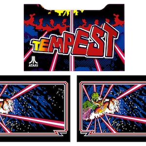 Tempest Arcade 1up Cabinet Riser Graphics Decals Stickers - Etsy