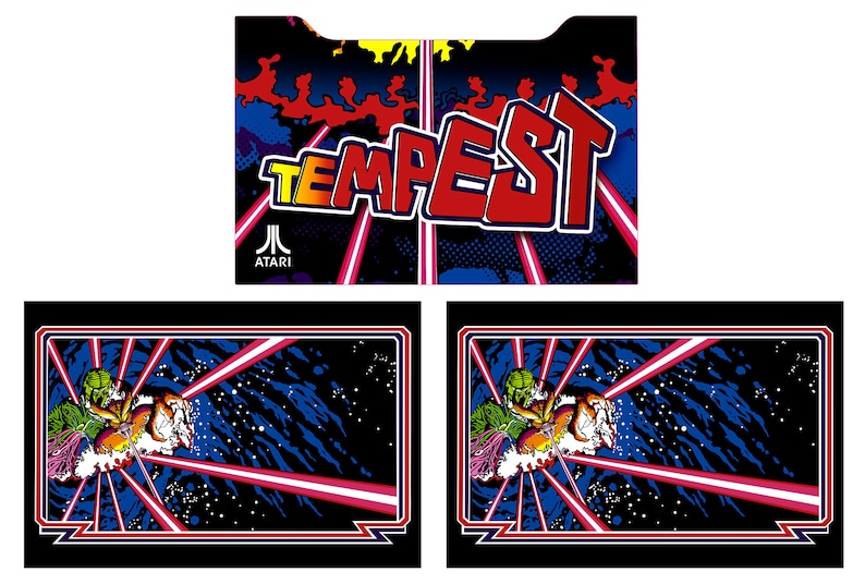 Tempest Arcade 1up Cabinet Riser Graphics Decals Stickers - Etsy