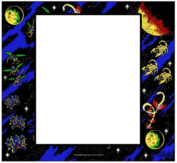 Arcade 1up Galaga Monitor Bezel Sticker Decal | Etsy