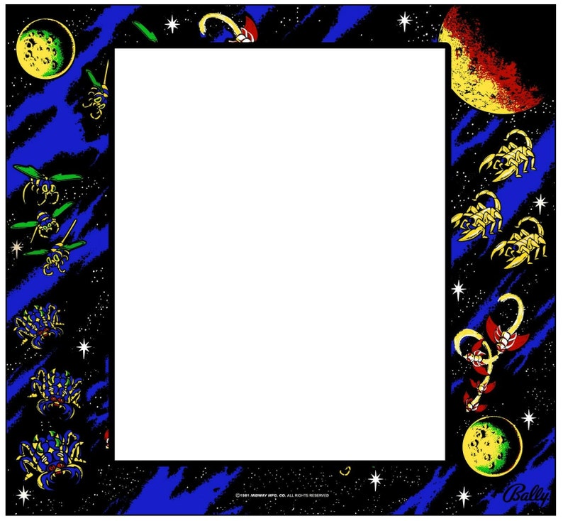 Arcade 1up Galaga Monitor Bezel Sticker Decal - Etsy
