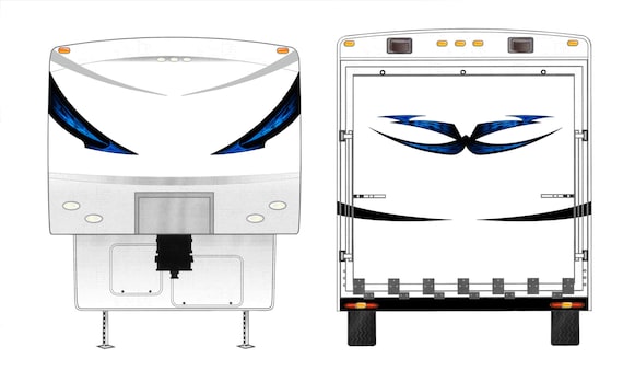RV Trailer Hauler Camper Motor-home Large Decals/graphics | Etsy