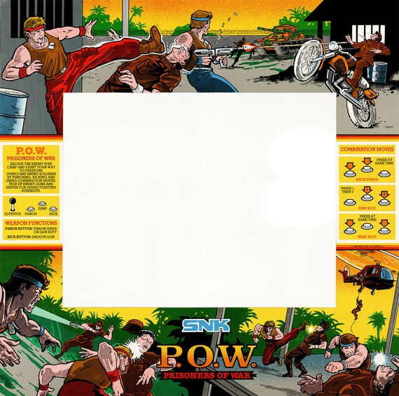 P.O.W. Prisoners of War Arcade Monitor Bezel Sticker Decal - Etsy