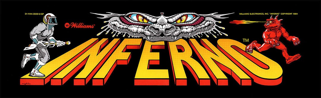 Inferno Arcade Arcade Marquee for Reproduction Header/backlit Sign - Etsy