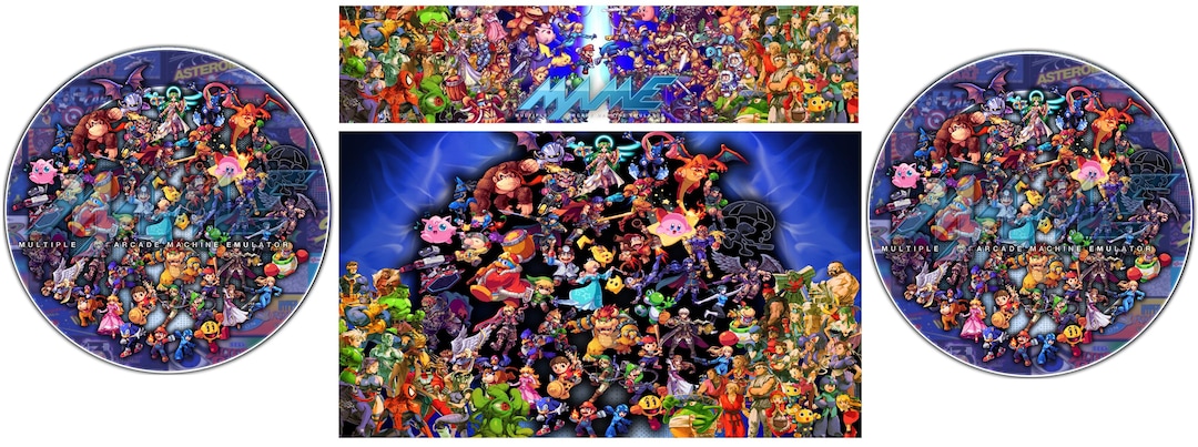 Mame Multicade Arcade Side Art Cabinet Graphics Marquee Cpo Sideart - Etsy