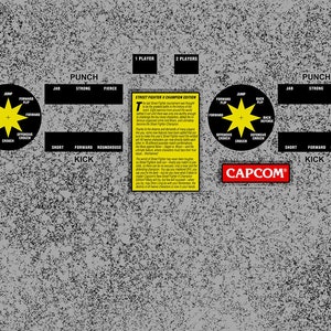Street Fighter 2 Champion Edition Arcade Cabinet Graphics Marque/ Cpo ...