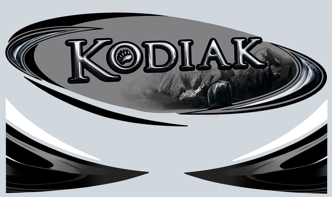 RV Trailer Camper Kodiak Logo Front Cap Stripe Graphics Decals -1787-3 ...
