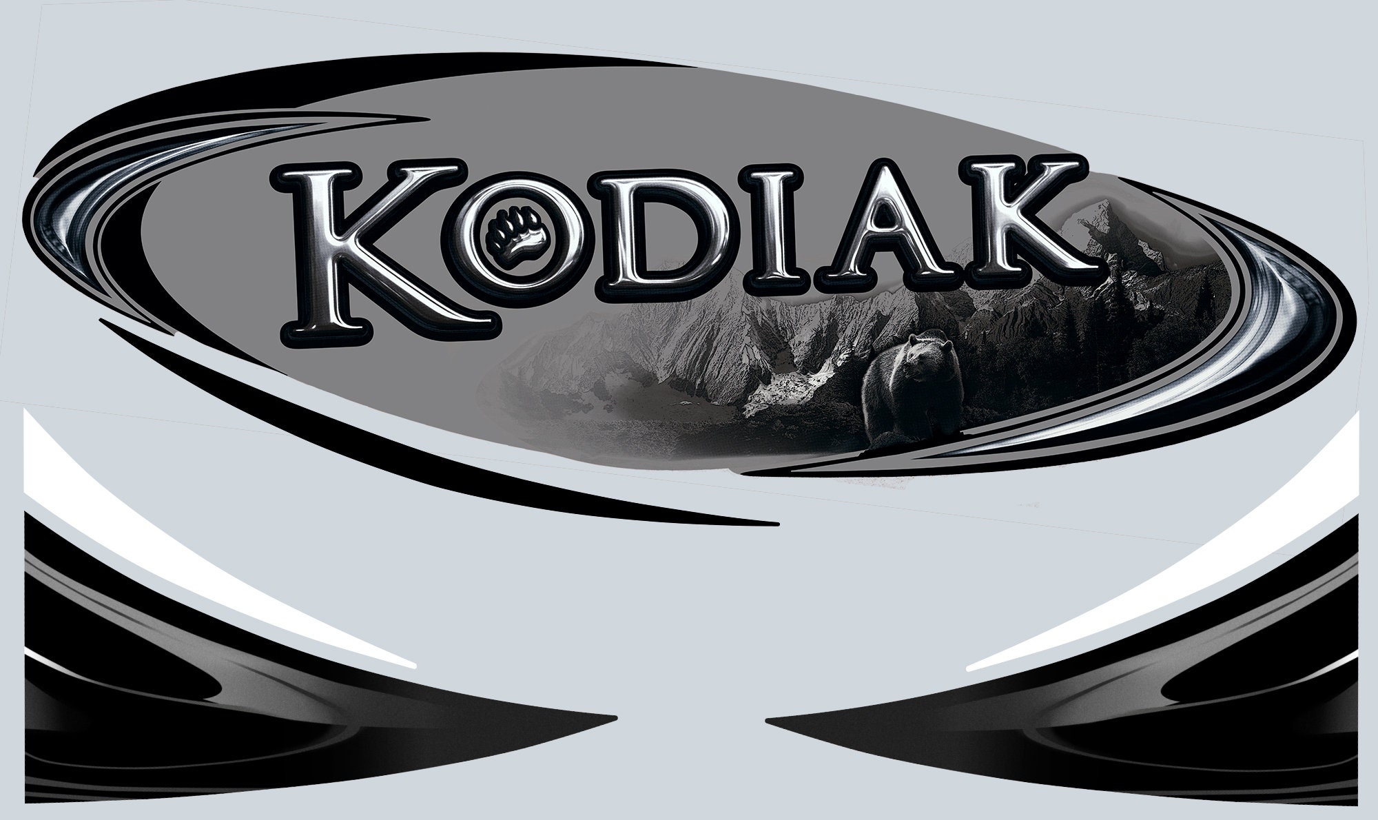 RV Trailer Camper Kodiak Logo Front Cap Stripe Graphics Decals 1787-3 ...