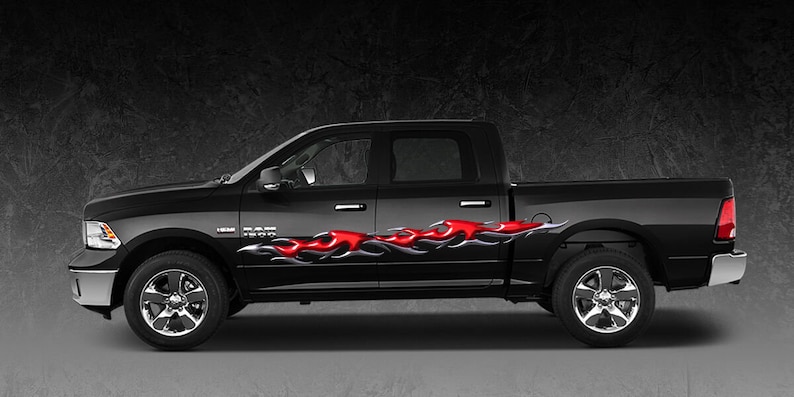 2 Car Truck Trailer Side Decals Graphics Stripes Vinyl #b1096red - Etsy