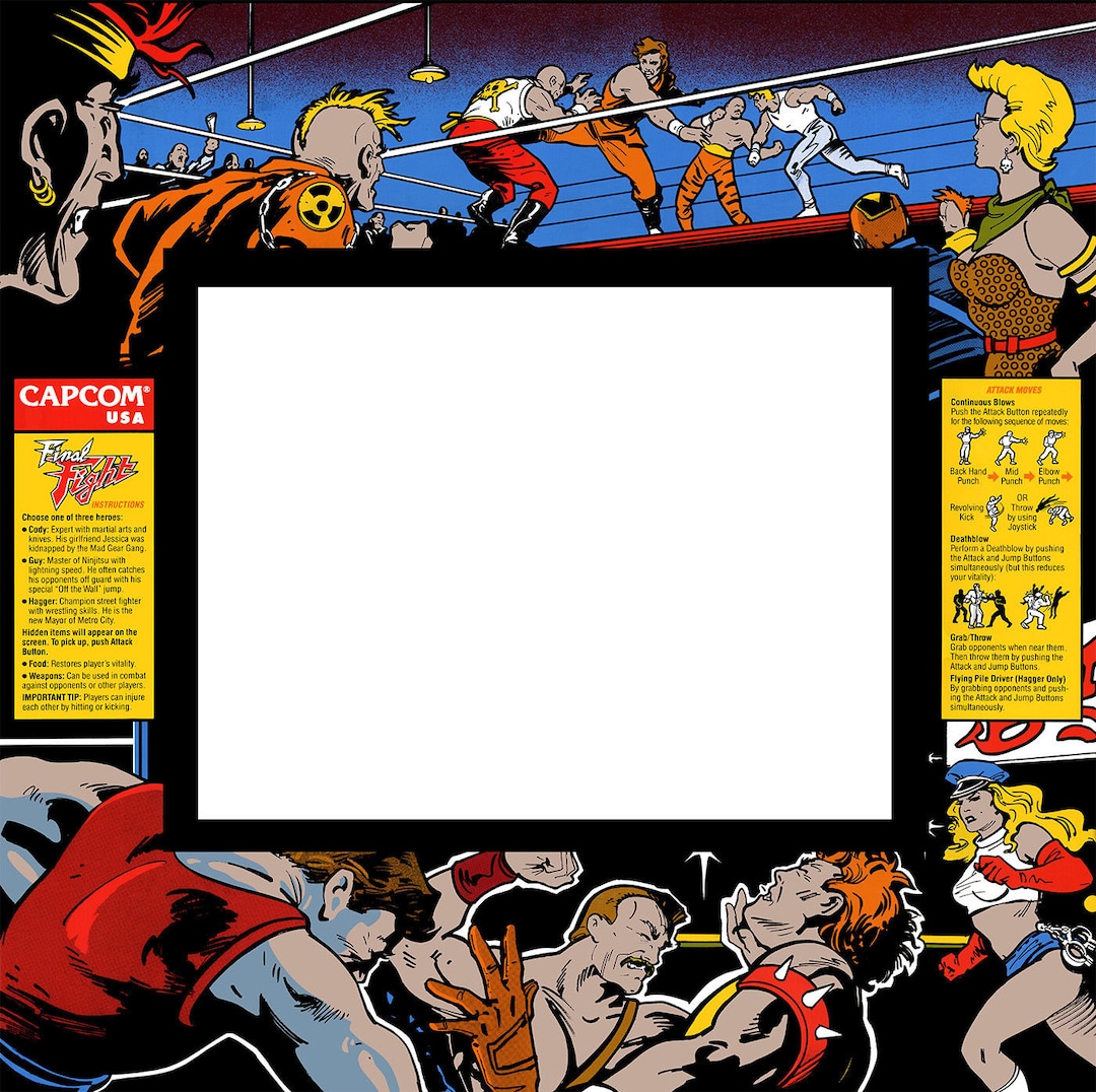 Final Fight Arcade Monitor Bezel Sticker Decal - Etsy