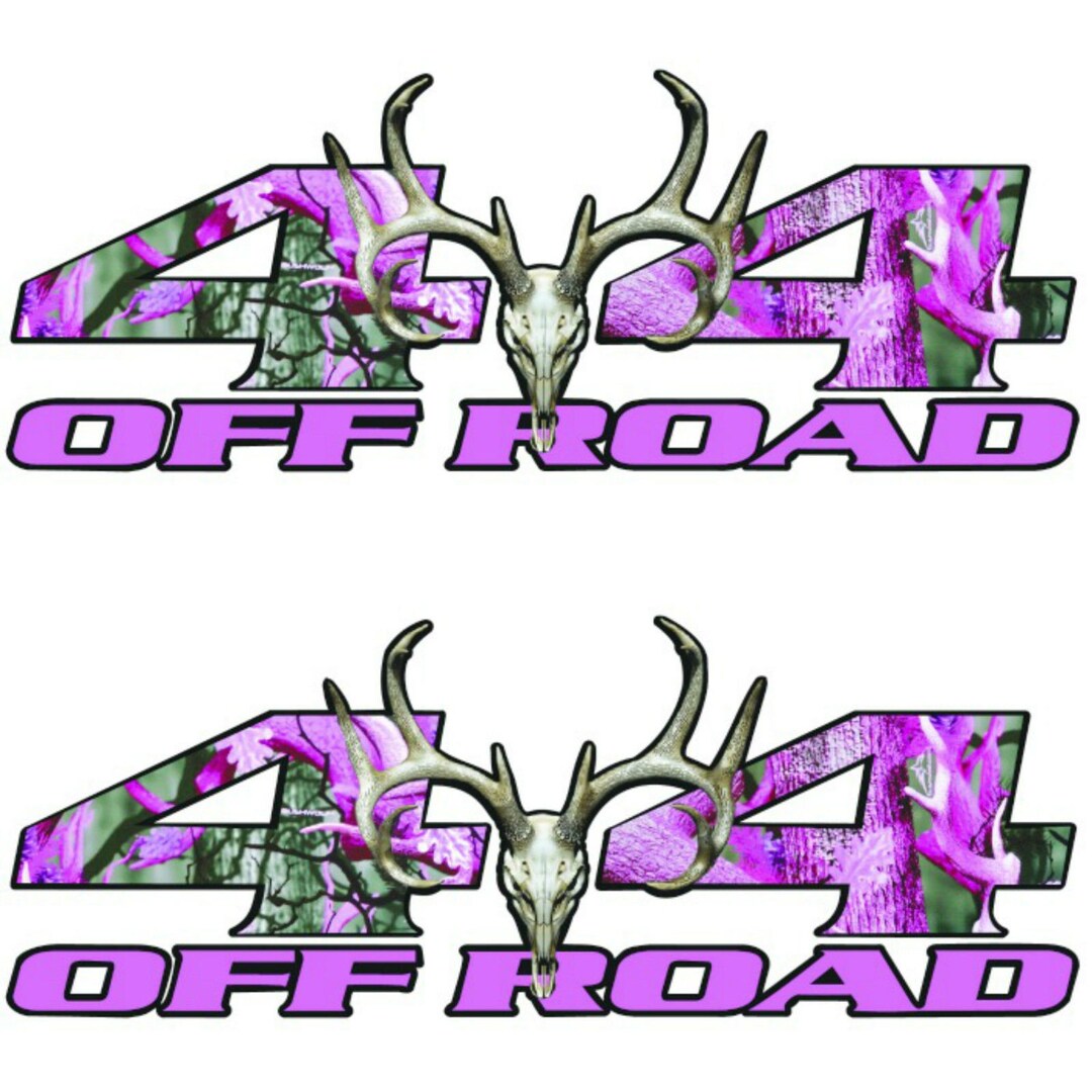2- 4x4 Off-road Pink Muddy Camo All Truck Stickers Decals-t-11-3 - Etsy