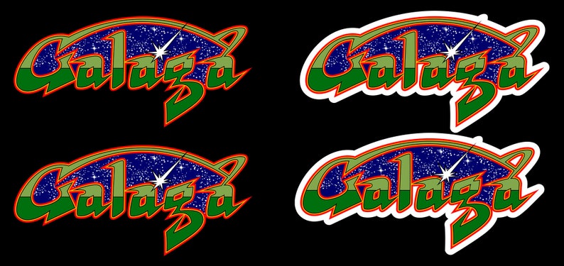 GALAGA Arcade Cabinet Graphics for Reproduction Side Art - Etsy