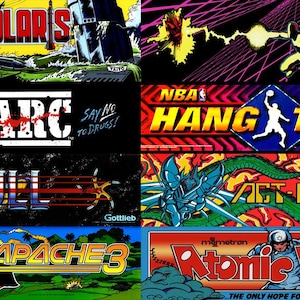 Arcade 1up Marquee 4-pack - Backlit Arcade Signs - 17.75" X 5" - Choose ...