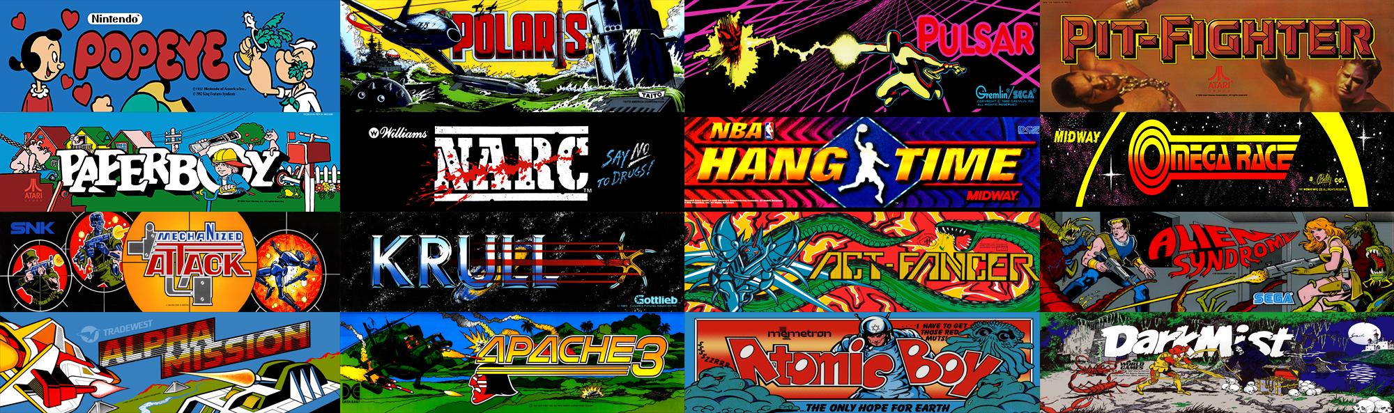 Arcade 1up Marquee 4-pack - Backlit Arcade Signs - 17.75" X 5" - Choose ...