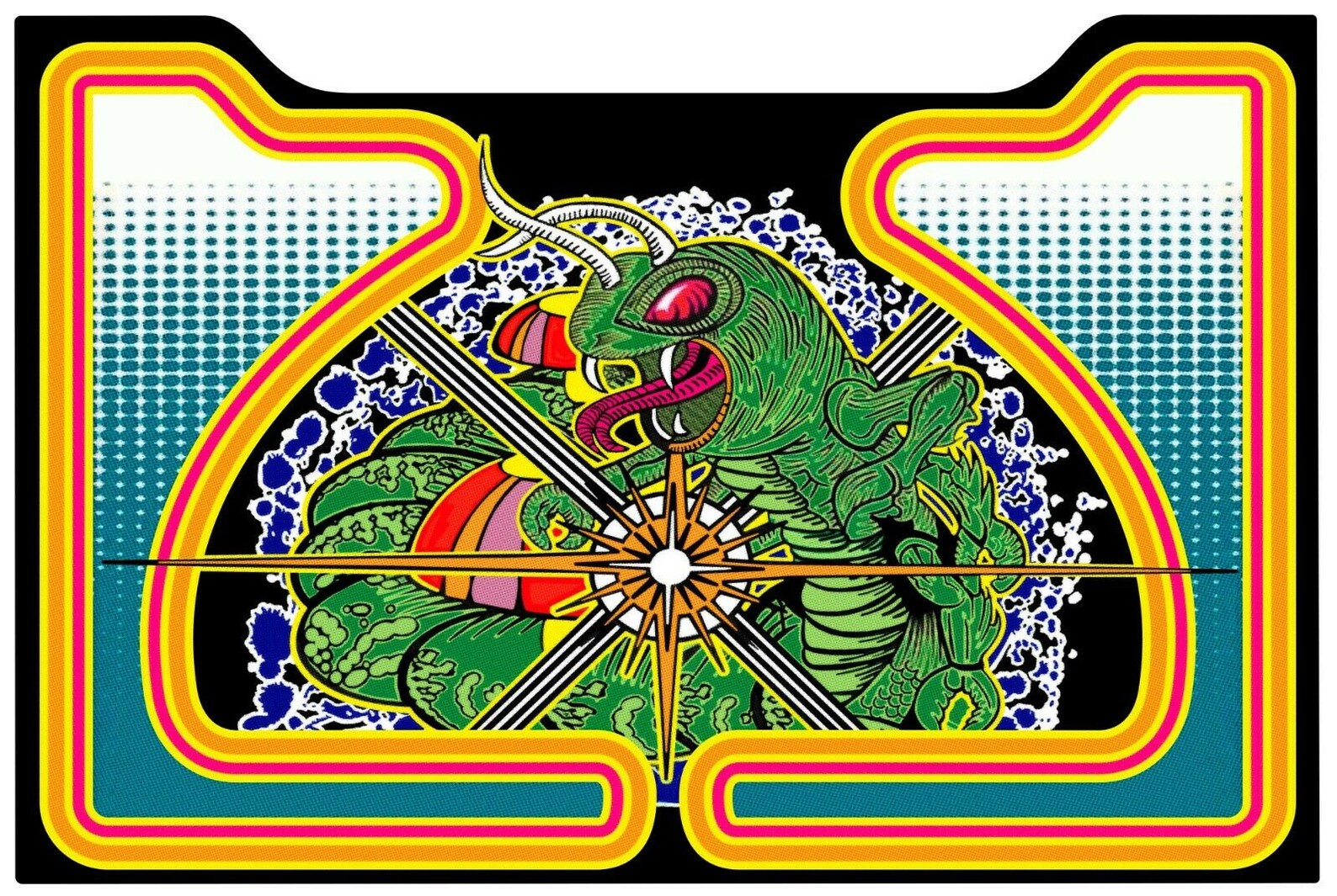 Centipede Arcade 1up Cabinet Riser Front Sides Graphics Decals Stickers ...
