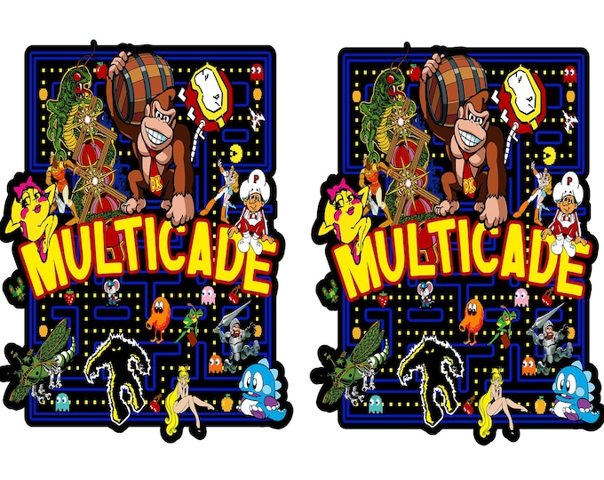 Multicade Arcade Cabinet Machine Artwork Graphics Vinyl, Arcade Cabinet ...