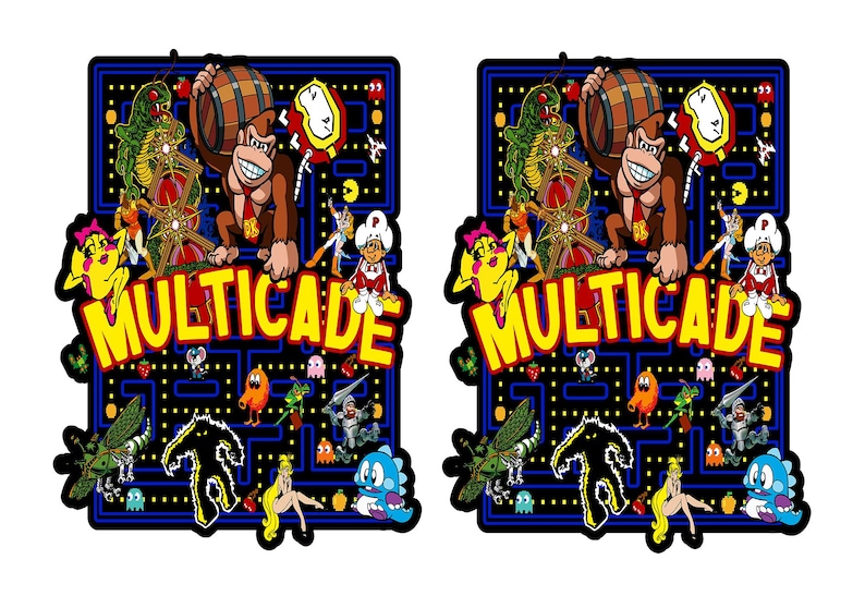 Mame Multicade Classics Side Art Arcade Cabinet Graphics Decals ...