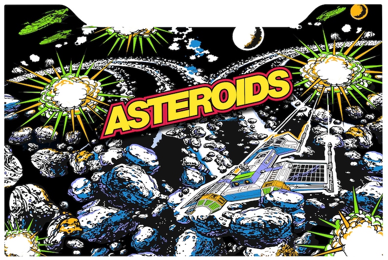 Asteroids Arcade 1up Cabinet Riser Graphic Decal Sticker - Etsy