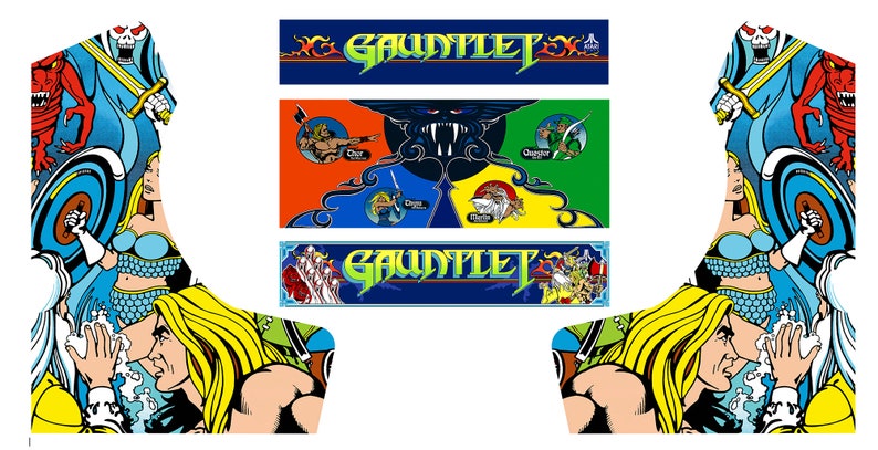 Gauntlet Bartop Arcade Side Art Arcade Cabinet Graphics | Etsy