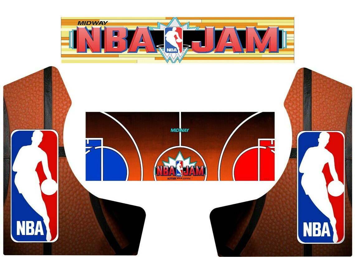 NBA Jam Bartop Arcade Side Art Arcade Cabinet Graphics Marquee Cpo - Etsy