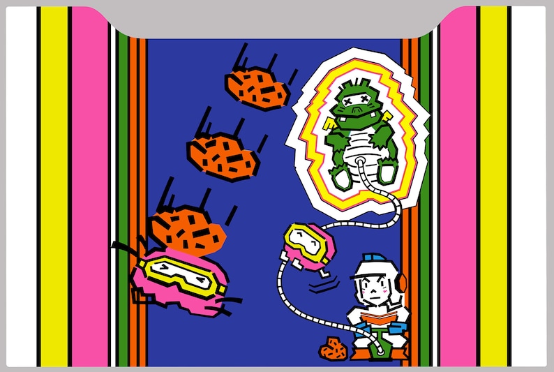 Dig Dug Arcade 1up Cabinet Riser Graphic Decal Sticker - Etsy Canada