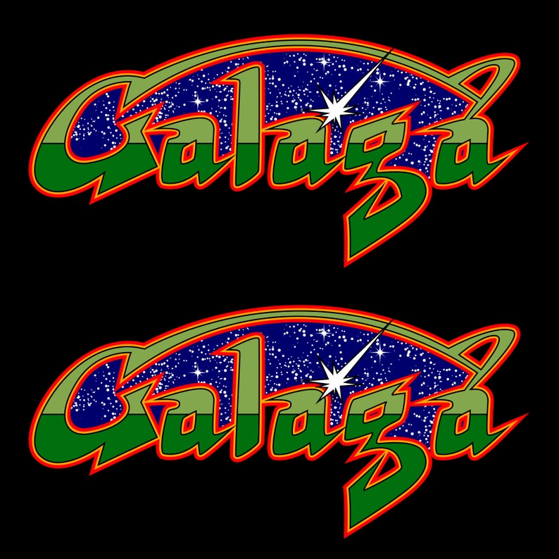 GALAGA Arcade Cabinet Graphics for Reproduction Side Art - Etsy