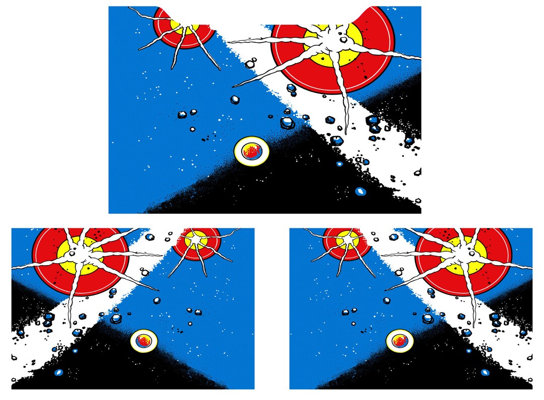 Asteroids Arcade 1up Cabinet Riser Graphics Decals Stickers - Etsy