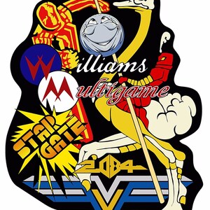 Multi Williams Arcade Side Art Arcade Cabinet Graphics for Reproduction ...