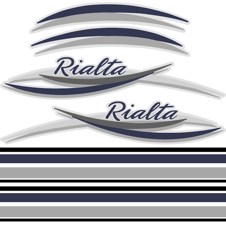 6 RV Camper, Van, Winnebago Rialta Graphics Decals Kit - Etsy