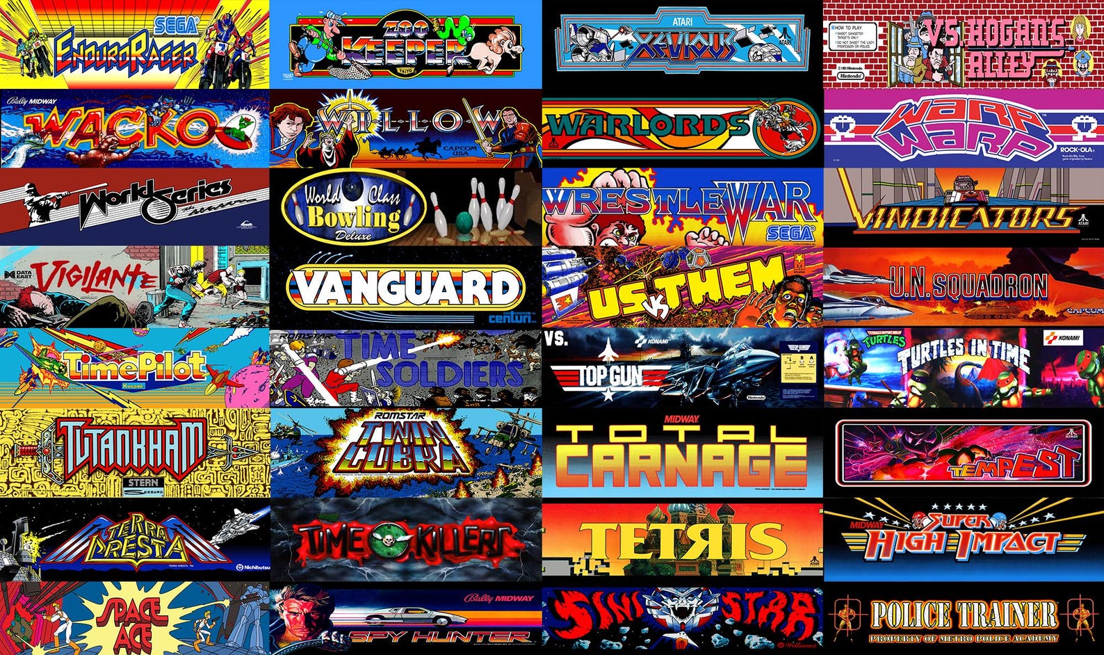 Arcade 1up Marquee 4-pack - Backlit Arcade Signs - 17.75" X 5" - Choose ...