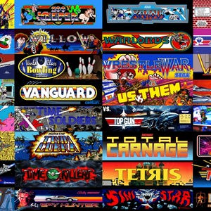 Arcade 1up Marquee 4-pack - Backlit Arcade Signs - 17.75" X 5" - Choose ...