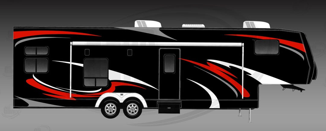 RV, Trailer Hauler, Camper, Motor-home Large Decals/graphics Kits 28-k ...
