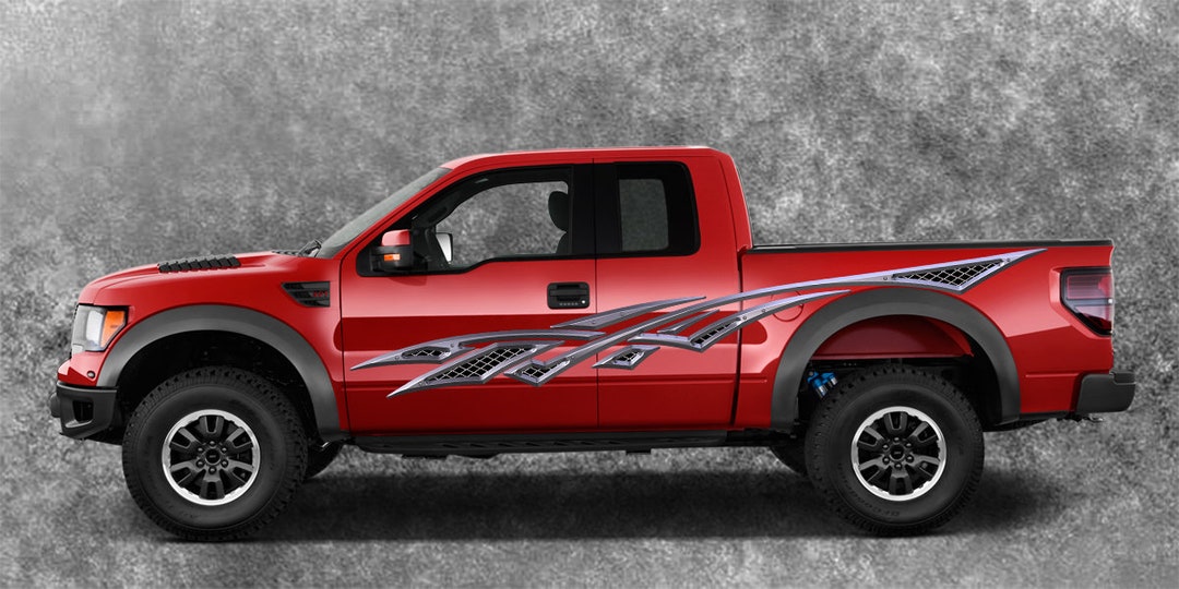 2 Car Truck Trailer Side Decals Graphics Stripes Vinyl #b1288metal - Etsy