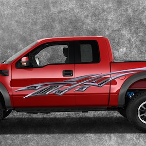 2 Car Truck Trailer Side Decals Graphics Stripes Vinyl #b1288metal - Etsy