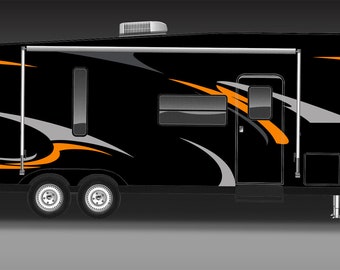 RV, Trailer Hauler, Camper, Motor-home Large Decals/graphics Kits 28-k ...