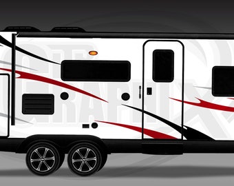 RV Trailer Hauler Camper Motor-home Large Decals/graphics | Etsy