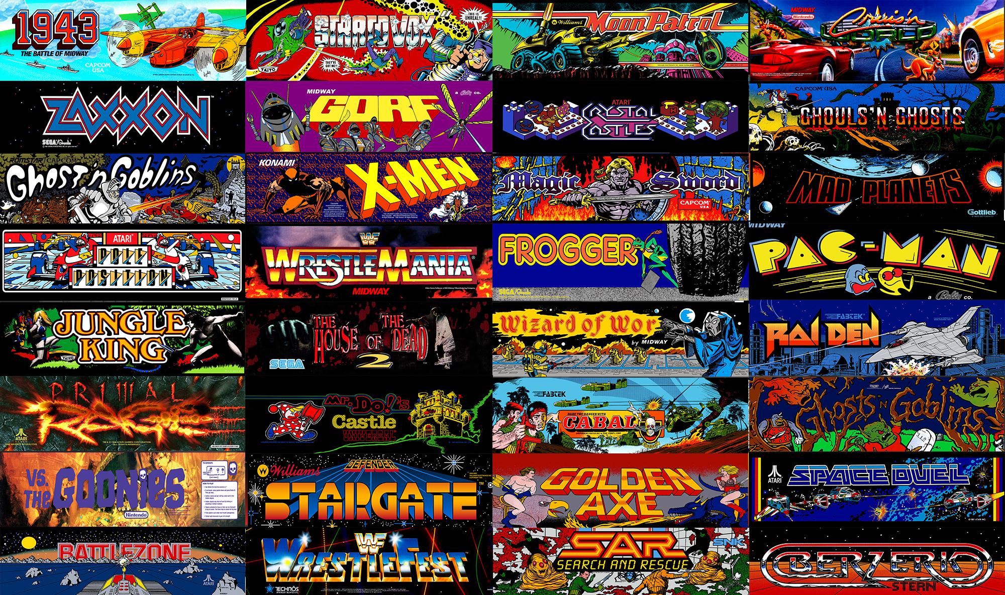 Mame Multicade Classics Side Art Arcade Cabinet Graphics Decals ...