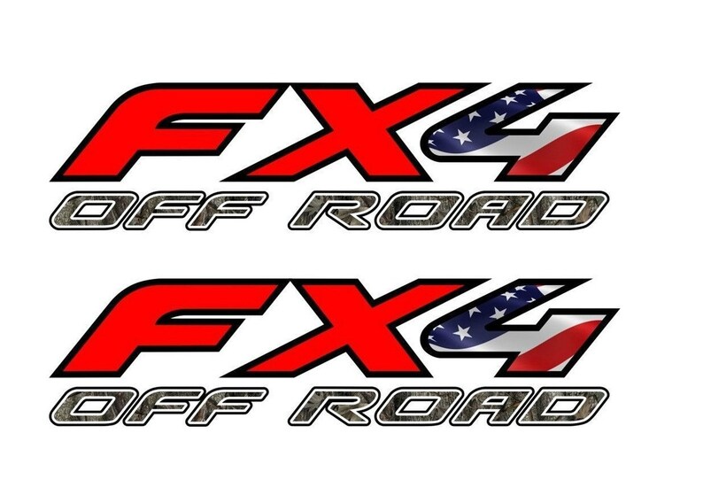 Pair 4x4 Ford FX4 off Road Flag Bed Decals Stickers Truck-t-26 - Etsy