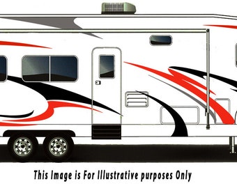 RV Trailer Hauler Camper Motor-home Large Decals/graphics | Etsy